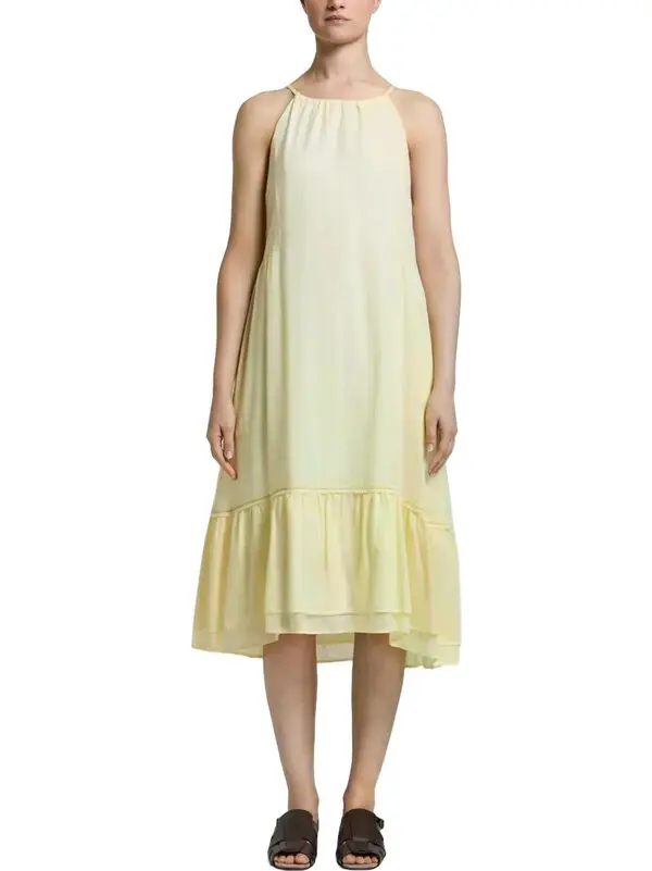 Peserico Ruffled Midi Dress - Yellow