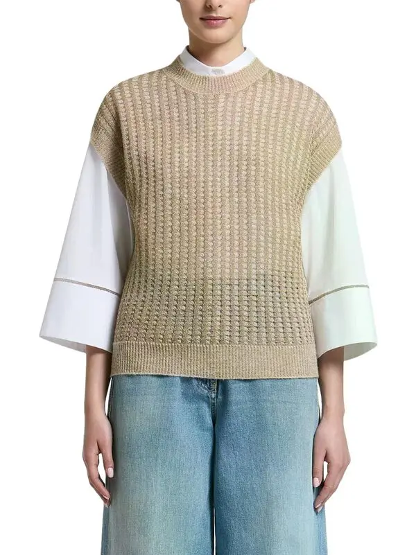 Peserico Open-knit Vest - Neutrals