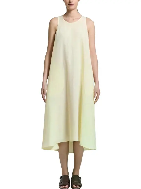 Peserico Linen Sleeveless Midi Dress - Yellow