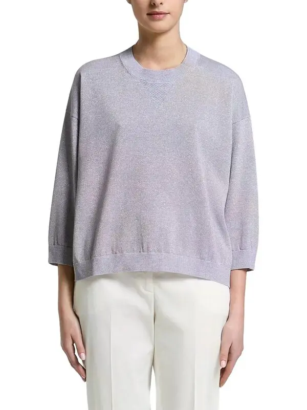 Peserico Three-quarter-sleeve Sweater - Grey