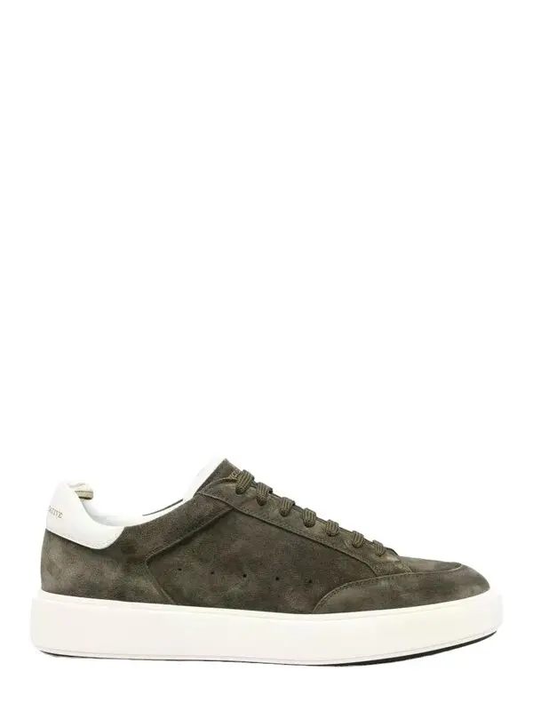 Officine Creative Logo Detail Suede Sneakers - Green