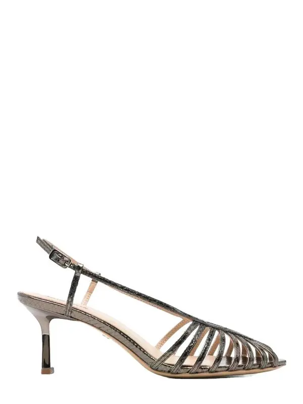 Lola Cruz Diana Strappy Leather Sandals - Grey