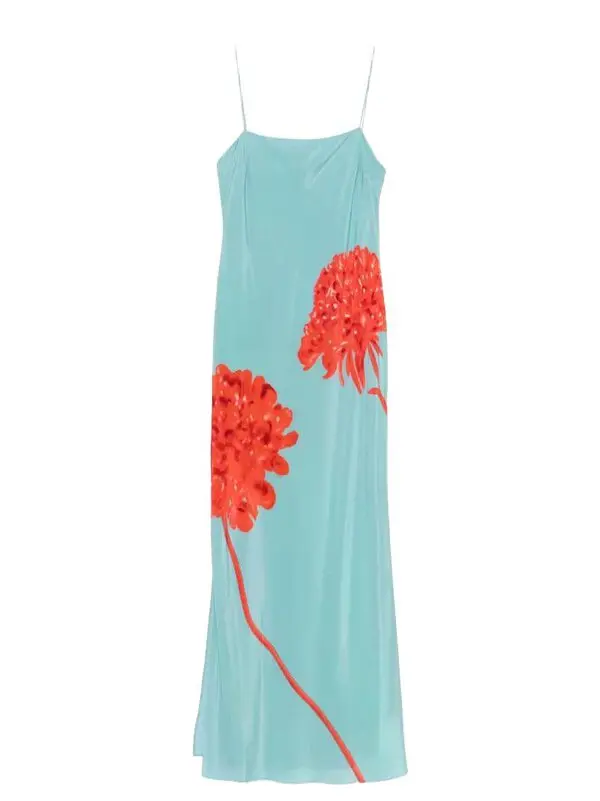 SIR. Amelie Floral-print Maxi Dress - Blue