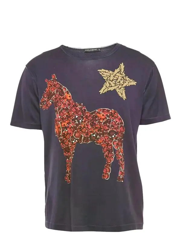Dolce & Gabbana Horse Star T-shirt - Blue