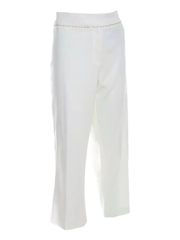 Escada Embellished Trousers - White