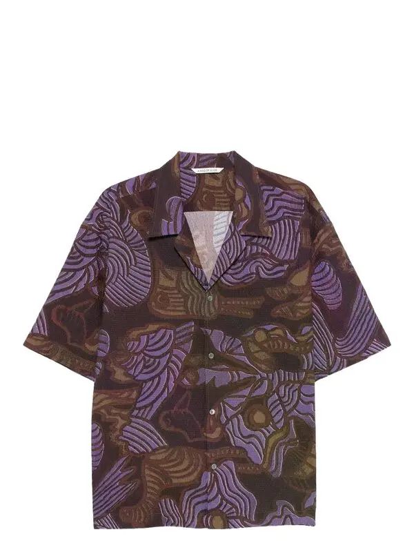 A KIND OF GUISE Samata Printed Shirt - Brown