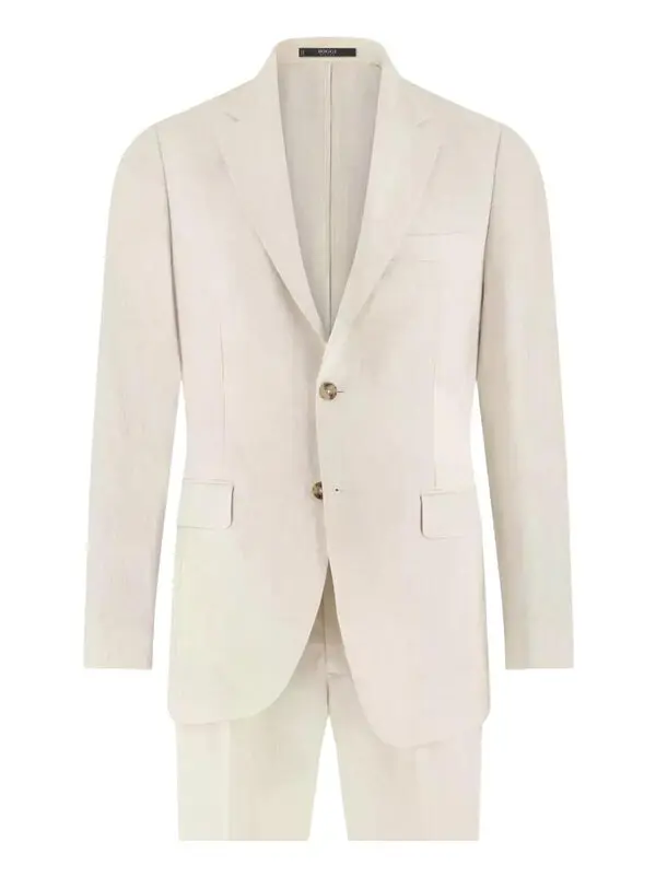 Boggi Milano Single-breasted Linen Suit - Neutrals