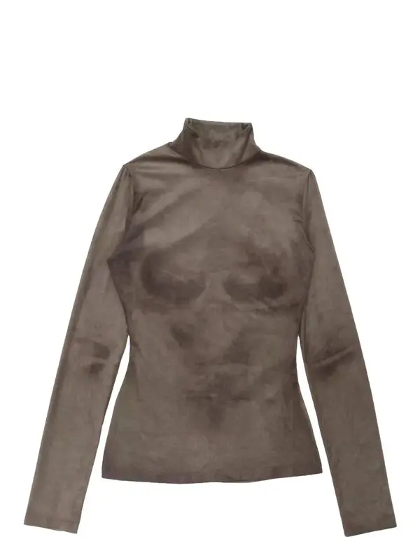 Acne Studios Trompe L'oeil High-neck Top - Brown