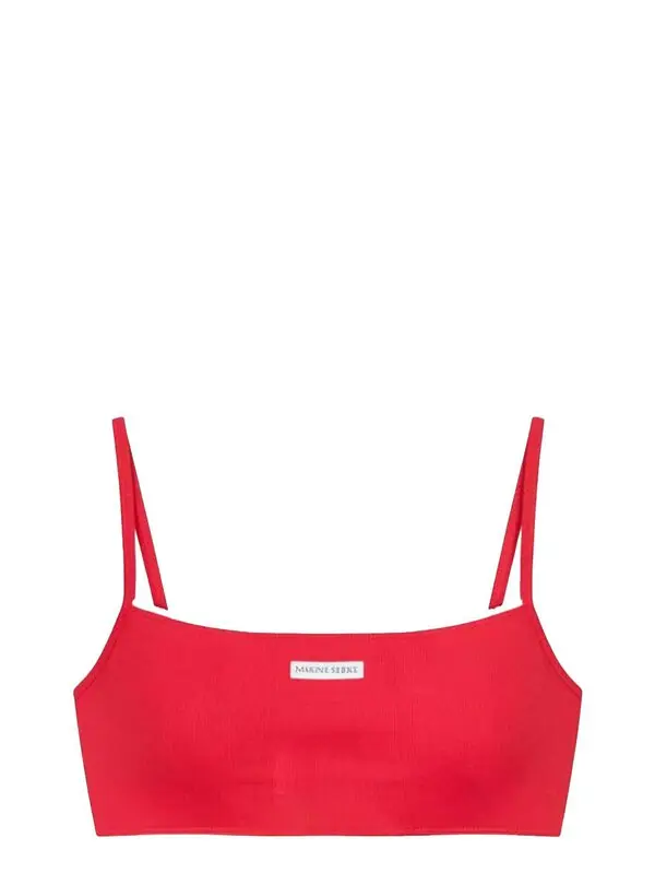 MARINE SERRE Organic Cotton Bra - Red