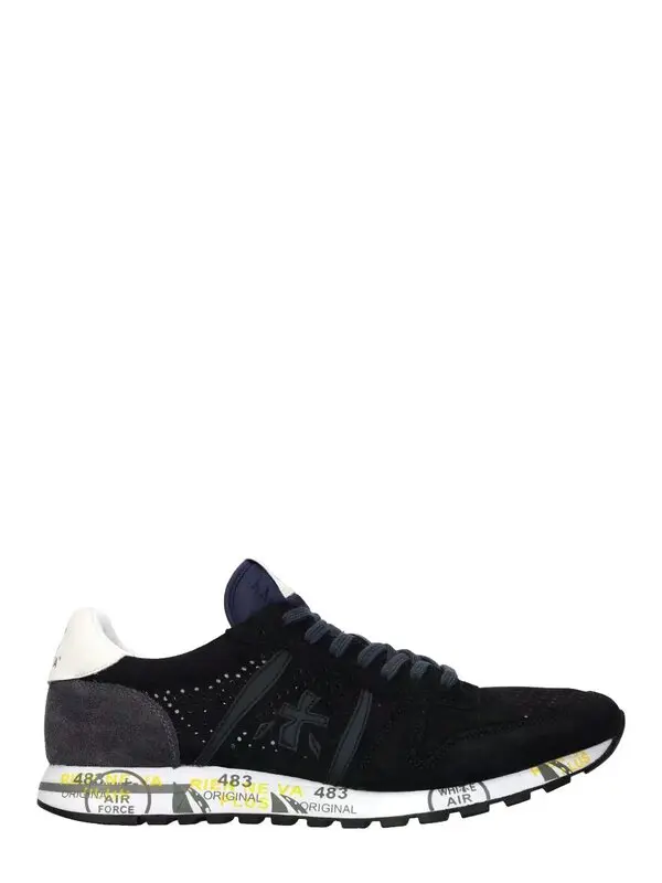 Premiata Eric Perforated Suede Sneakers - Blue