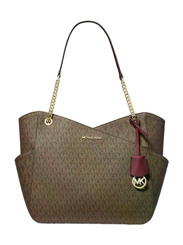 Michael Kors Monogram Jet Set Tote Bag - Brown