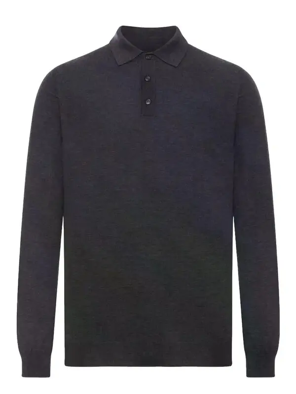 ZANONE Long-sleeve Polo Shirt - Grey