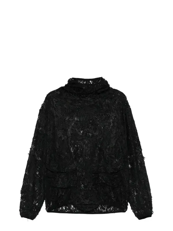 JUNTAE KIM Lace Hoodie - Black