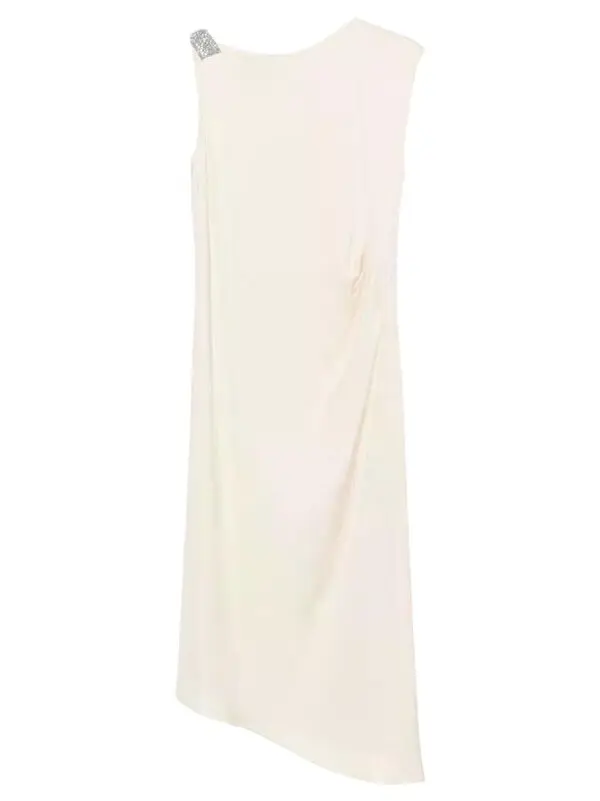 Peserico Embellished Draped Dress - Neutrals