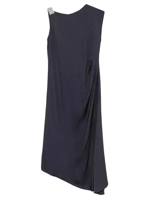 Peserico Embellished Draped Dress - Blue