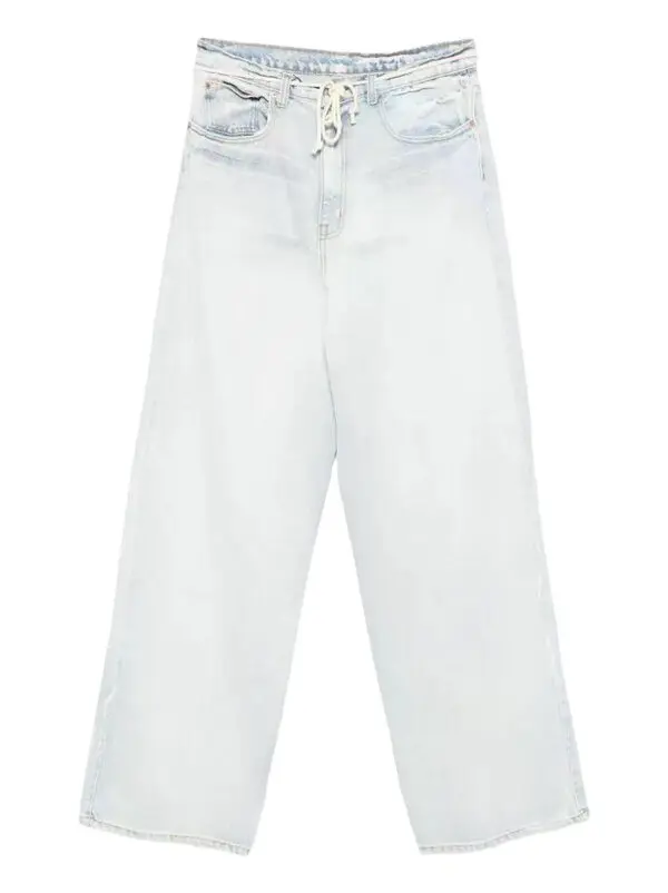 RIVINGTON ROI REBIS Bleached Drawstring Jeans - Blue