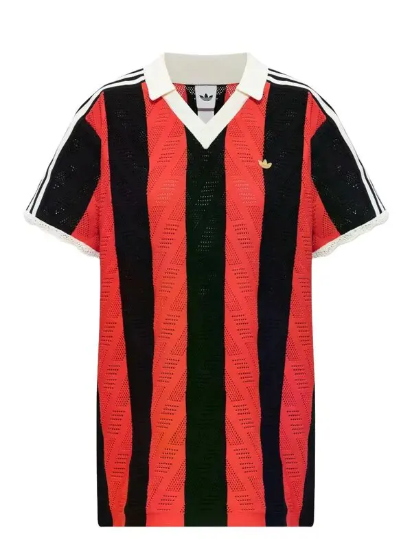 Adidas Striped Short-sleeved T-shirt - Red