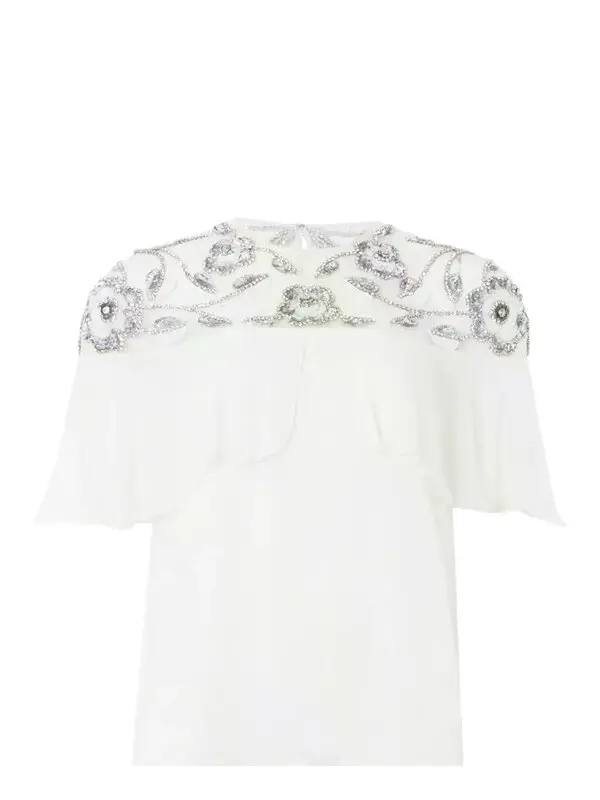 TEMPERLEY LONDON Lana Bead-embellished Blouse - White