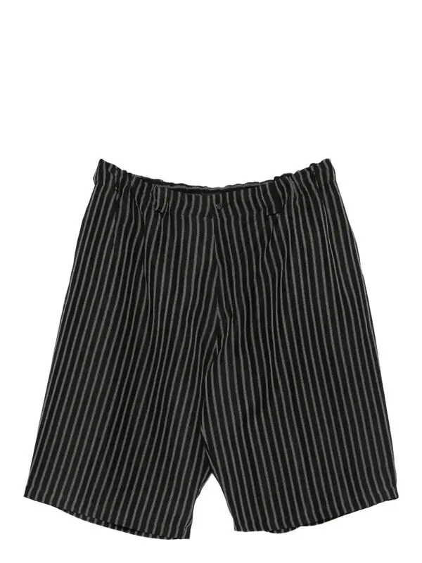 WILLY CHAVARRIA Striped Bermuda Shorts - Black