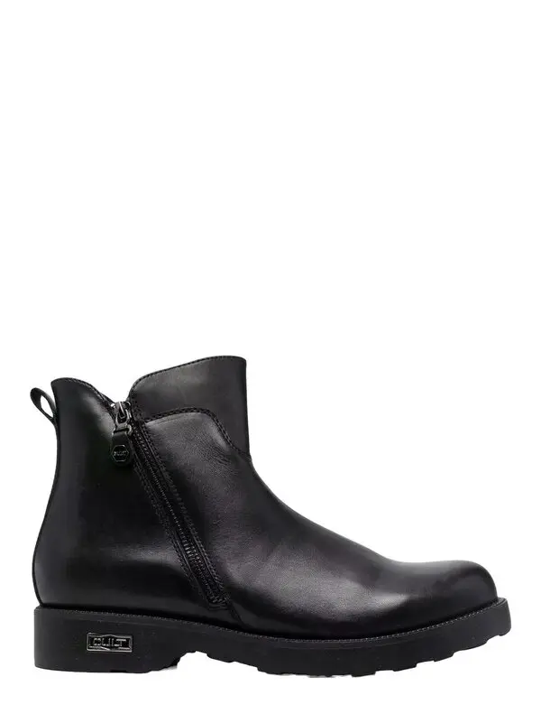 CULT Diagonal Zip Ankle Boots - Black