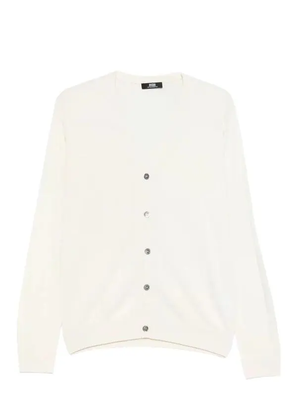 Alpha Studio Button V-neck Cardigan - Neutrals