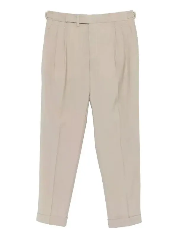 BRIGLIA 1949 Belted Pleated Trousers - Neutrals