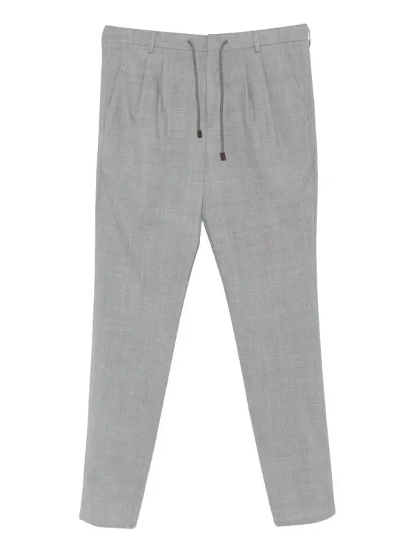 Brunello Cucinelli Pleated Drawstring Trousers - Grey