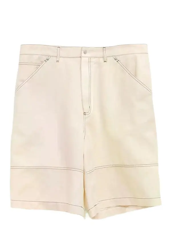 Moncler Contrast-stitch Shorts - Neutrals