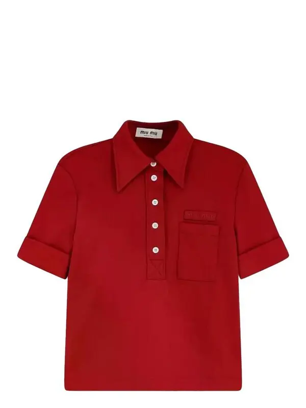 Miu Miu Embroidered Top - Red