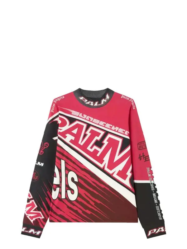 Palm Angels Graphic Long-sleeve T-shirt - Red