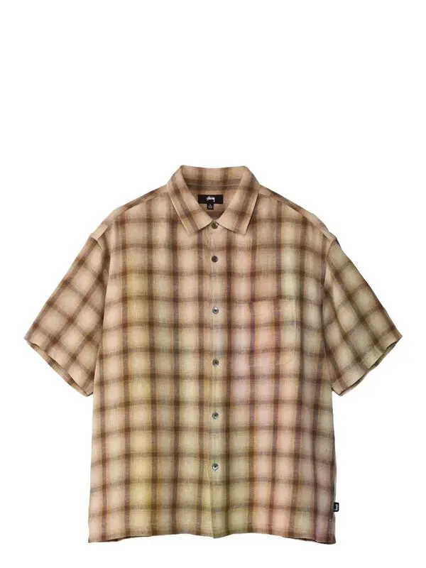 StÜssy Plaid Short Sleeve Shirt - Neutrals