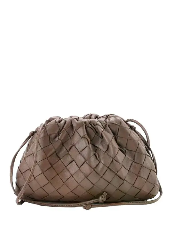 Bottega Veneta The Pouch Intrecciato Nappa Mini Crossbody Bag - Brown