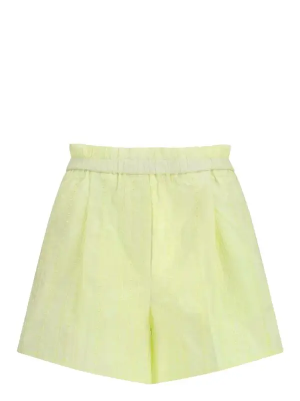 FORTE_FORTE Les Fleurs Embroidered Shorts - Yellow