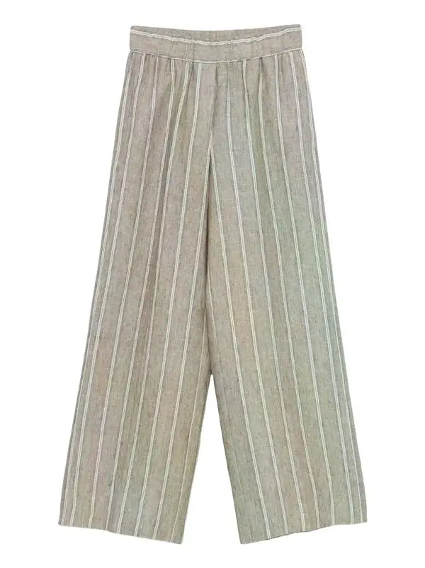 Peserico Striped Trousers - Neutrals