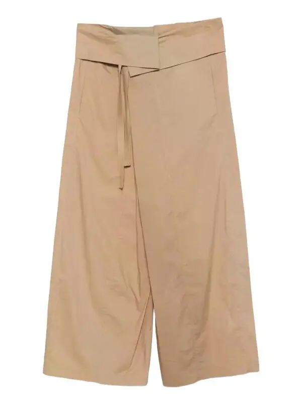 ALYSI Tie-waist Wide Trousers - Neutrals