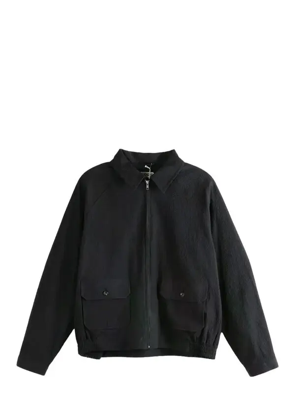 BODE Seersucker Coach's Bomber Jacket - Black