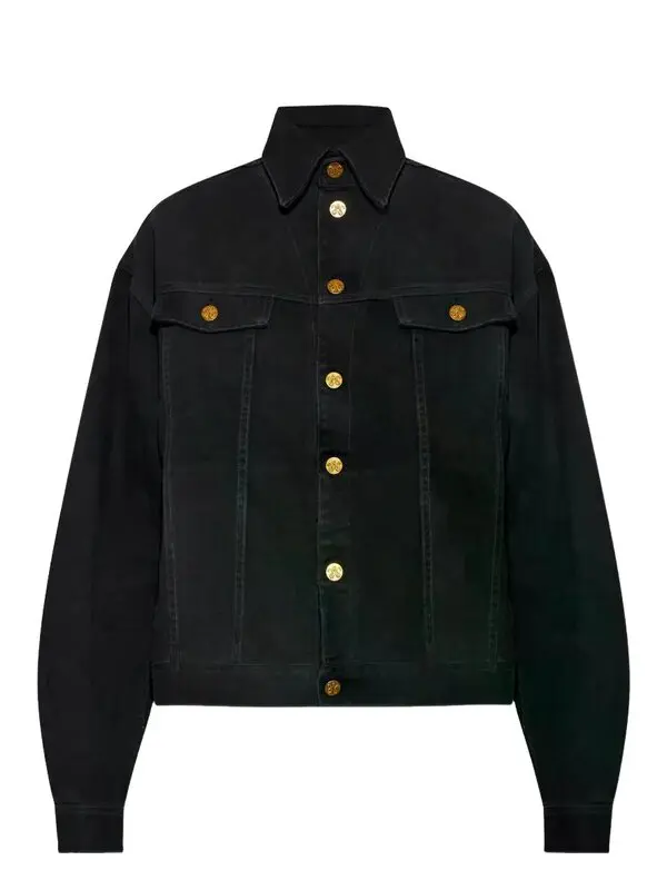 WILLY CHAVARRIA Logo-buttoned Denim Jacket - Black