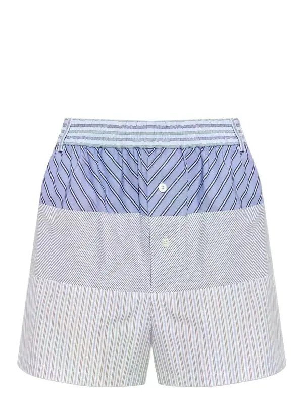 Moschino Patchwork Striped Shorts - White