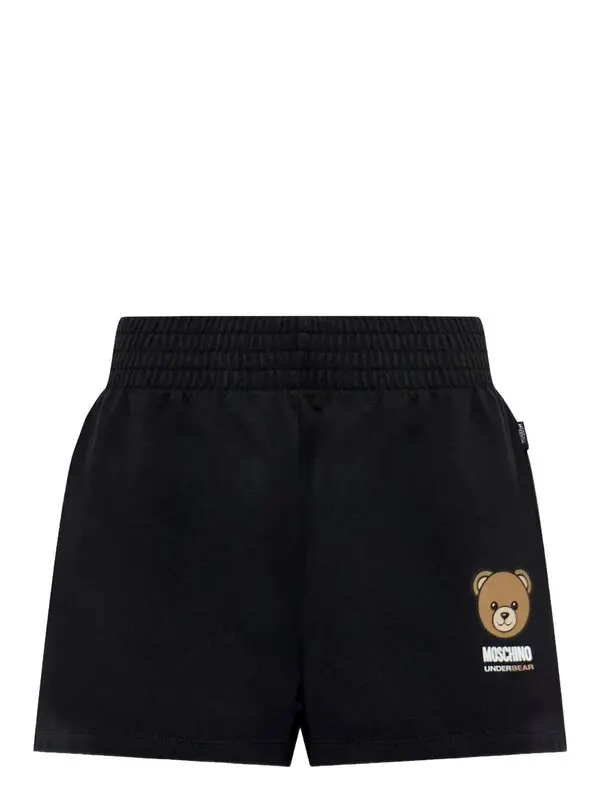 Moschino Teddy Bear-logo Shorts - Black
