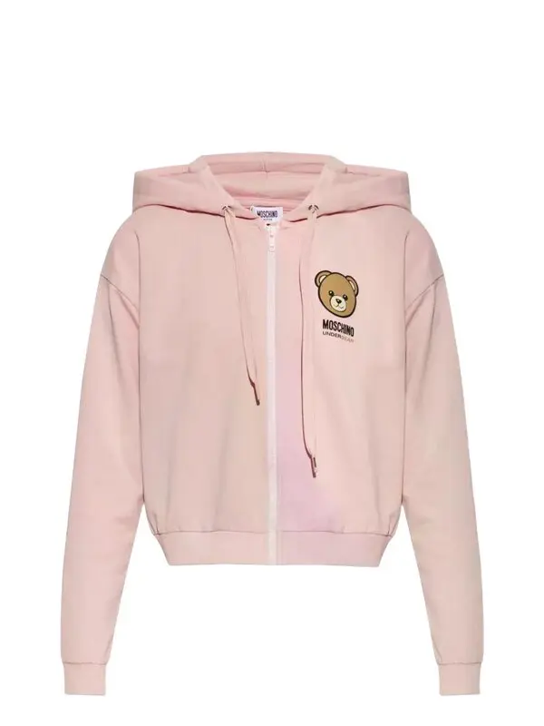 Moschino Teddy Bear Zip-up Hoodie - Pink