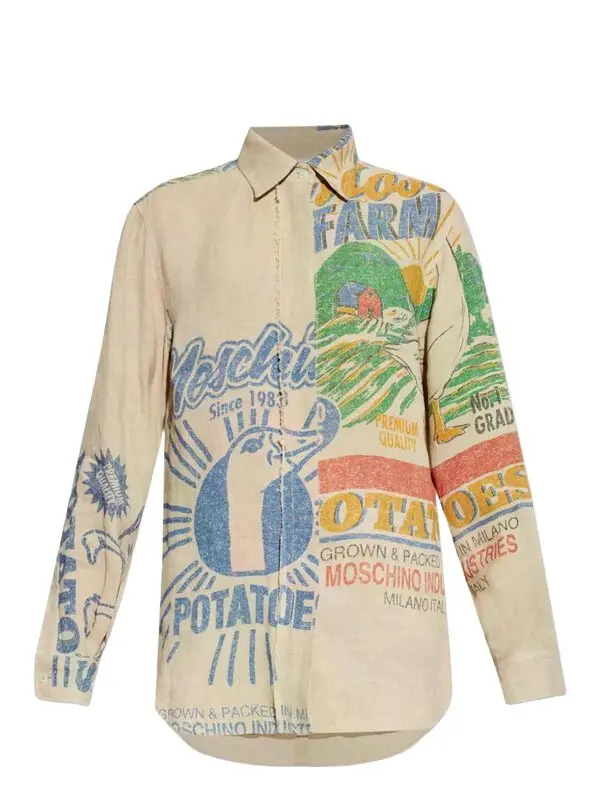 Moschino Graphic-print Shirt - Neutrals