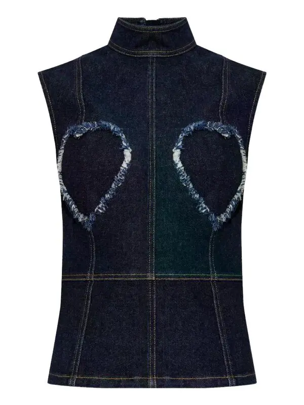 Moschino Heart-motif Sleeveless Top - Blue