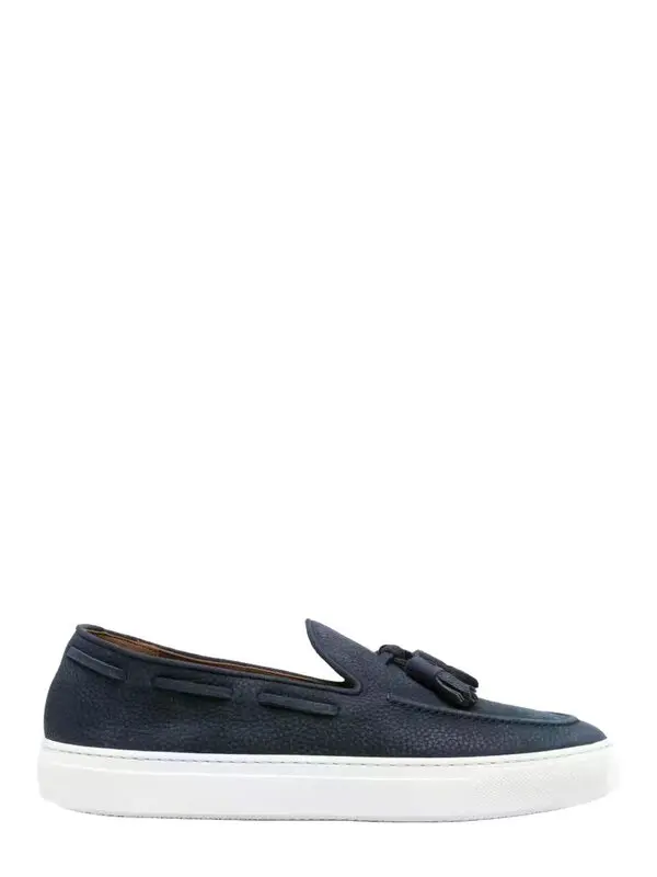 Fratelli Rossetti Tassel Pebbled Loafers - Blue