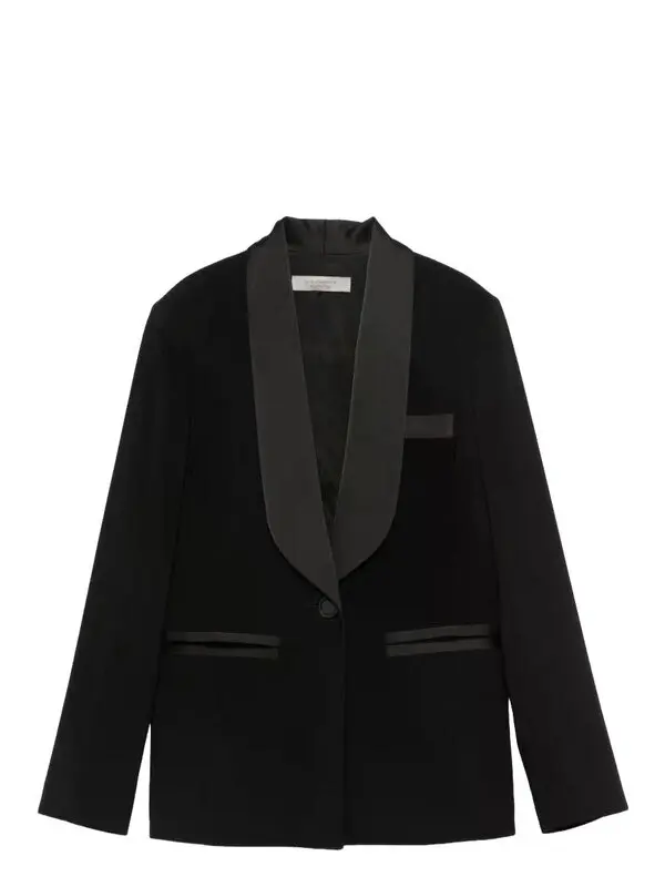 D.exterior Shawl-collar Jacket - Black