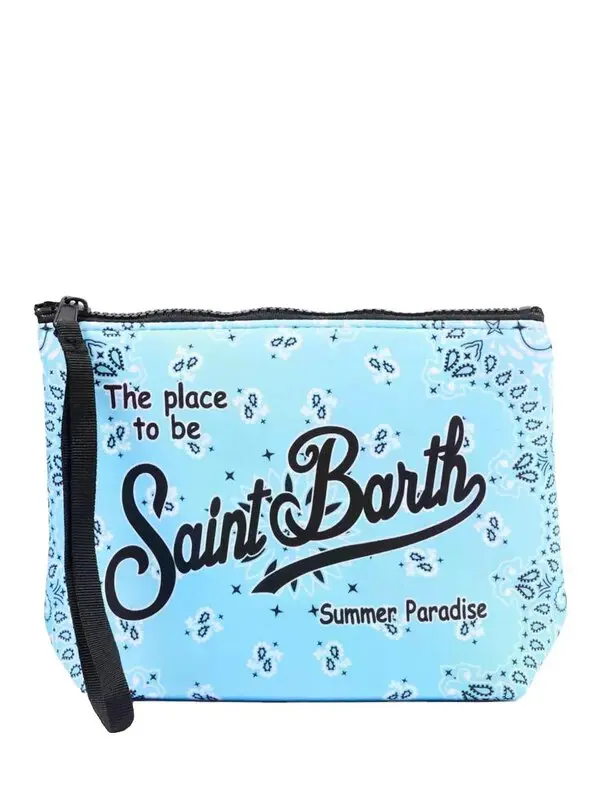 MC2 SAINT BARTH Bandana-print Pouch - Blue