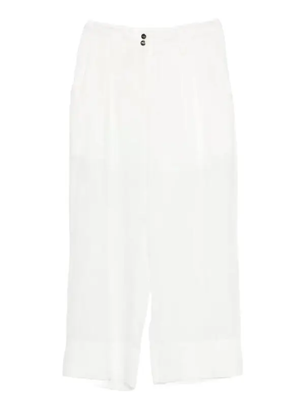 Liu Jo Belt-loop Button Trousers - White