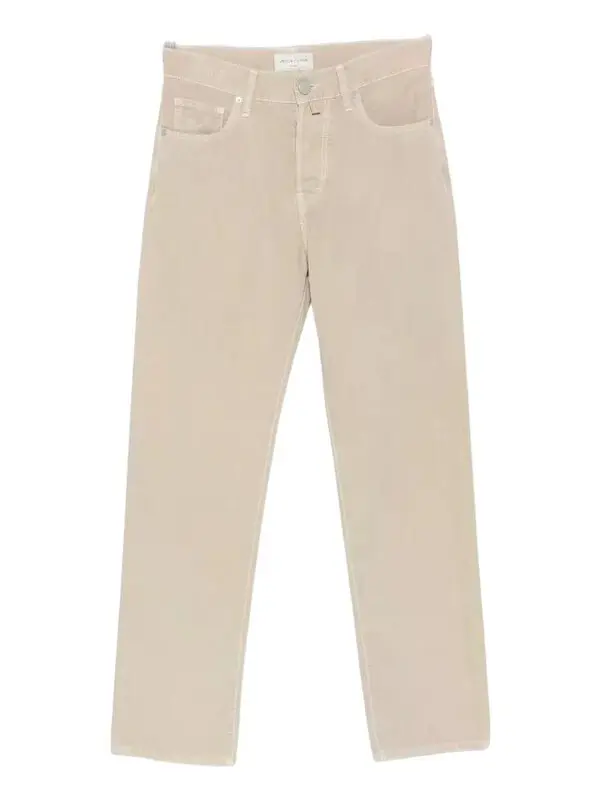 Jacob Cohen Edo Logo-embroidered Jeans - Neutrals