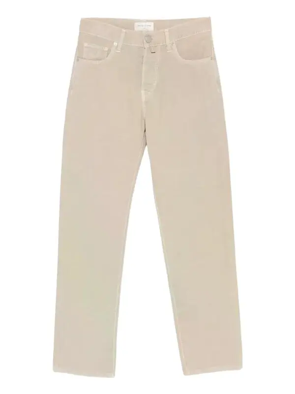 Jacob Cohen Edo Logo-embroidered Jeans - Neutrals