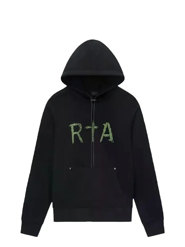RtA Logo-print Hoodie - Black