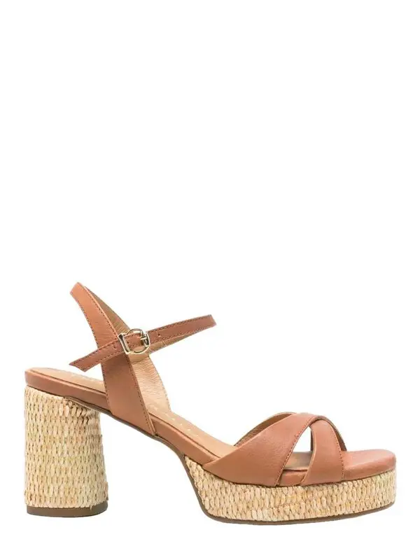 PEDRO MIRALLES Leather Platform Sandals - Neutrals